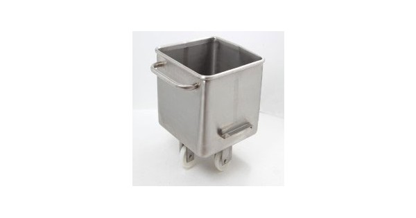 Stainless steel wheeled container : storage and equipment cleaning ...