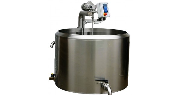 Electrically-heated vat going up to 55°C for small milk production