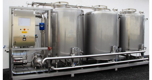 CIP SKID (clean in place process) : washing tanks and vat